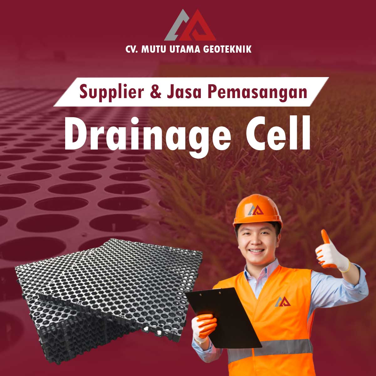 Jual Drainage Cell, Drainase Cell | CV. Mutu Utama Geoteknik
