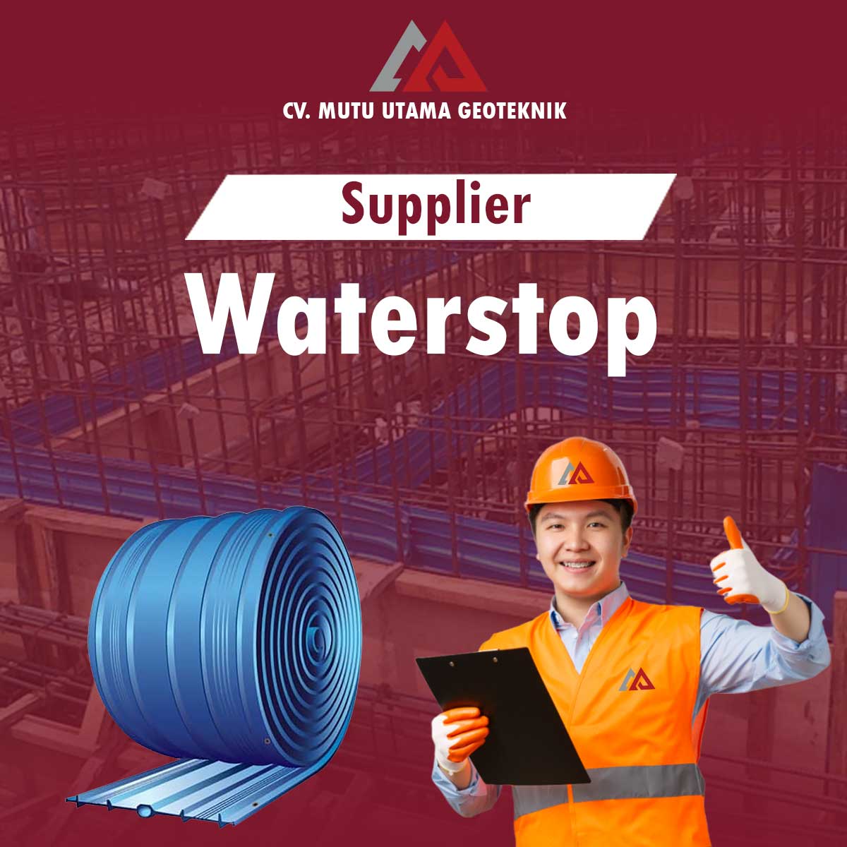 Jual Waterstop Harga Terbaik dari CV. Mutu Utama Geoteknik