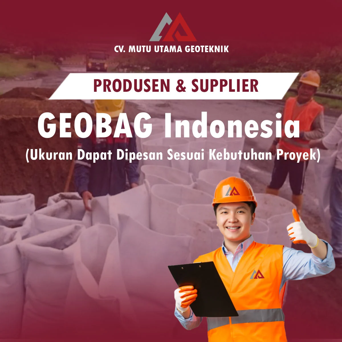 Jual Geobag (Karung Geotextile) | CV. Mutu Utama Geoteknik